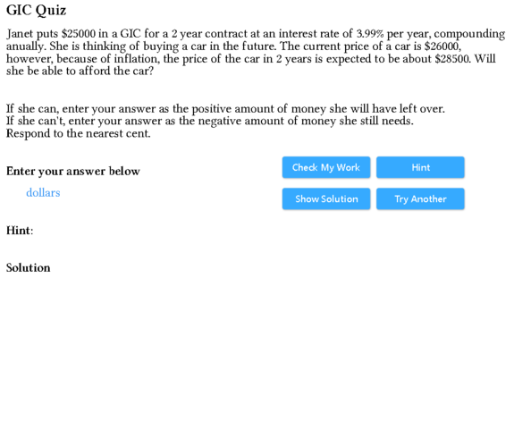 Guaranteed Investment Certificates (GICs)